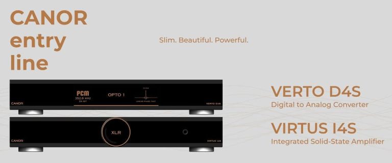 CANOR Entry Line Virtus I4S solid-state integrated amplifier and the ...